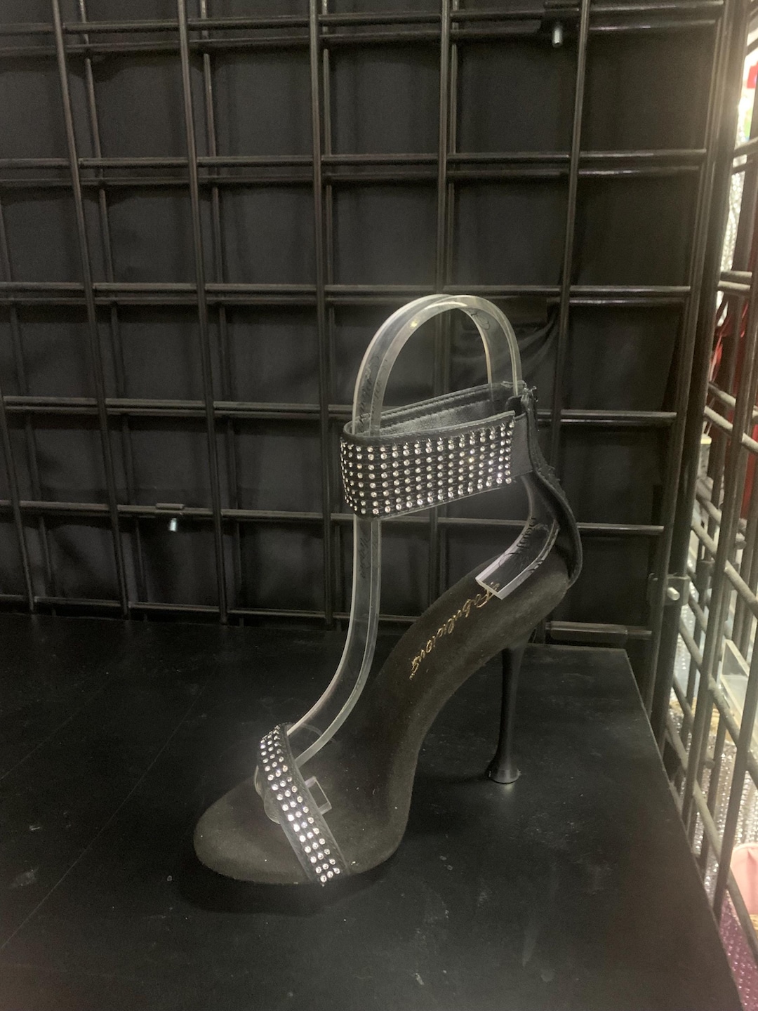 Black Stiletto Heel With Diamonds - Etsy