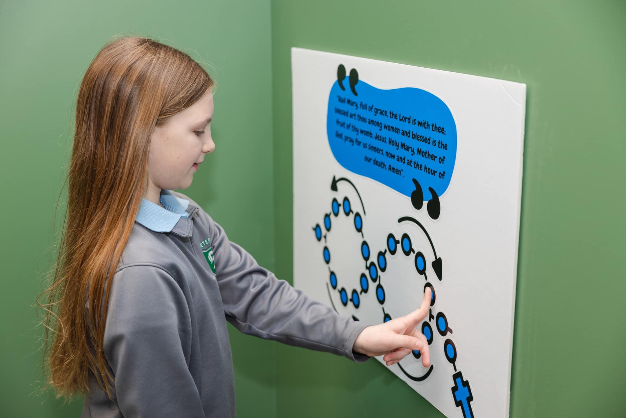 Rosary Infinity Loop Sensory Path | Catholic Wall Activity | Hail Mary ...