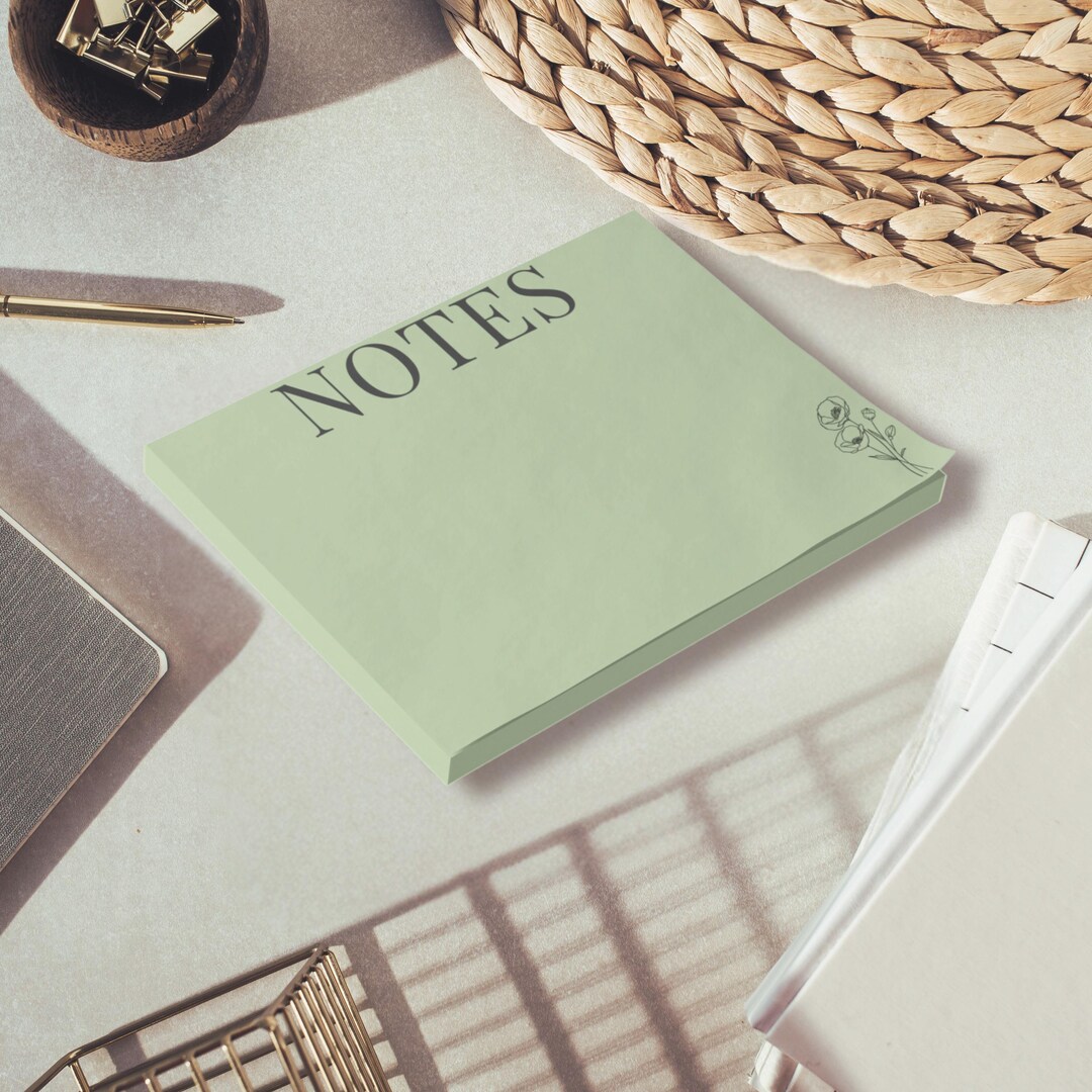 Custom Birth Month Flower Sticky Notes | Personalized Floral Post-it ...