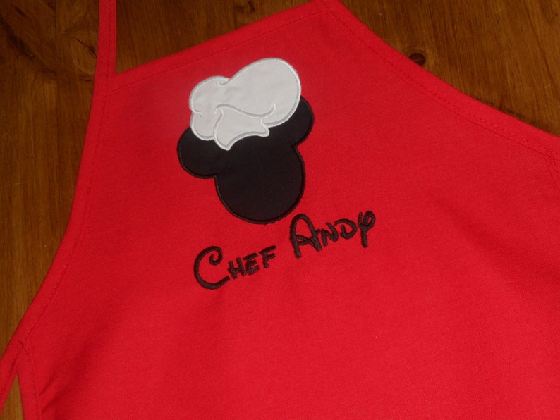 Personalized Chef Mickey Mouse Apron - Kids Apron - Adult Apron - Red ...