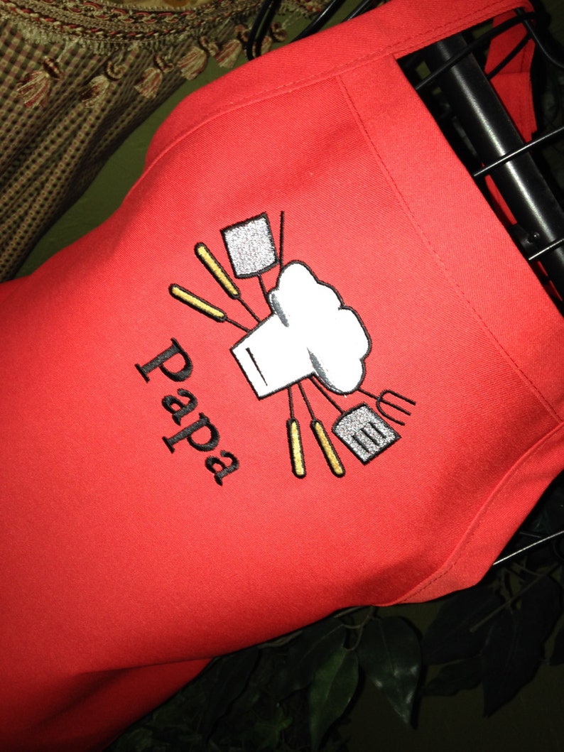 Personalized Grill Chef Apron Kids Apron Adult Apron Red - Etsy