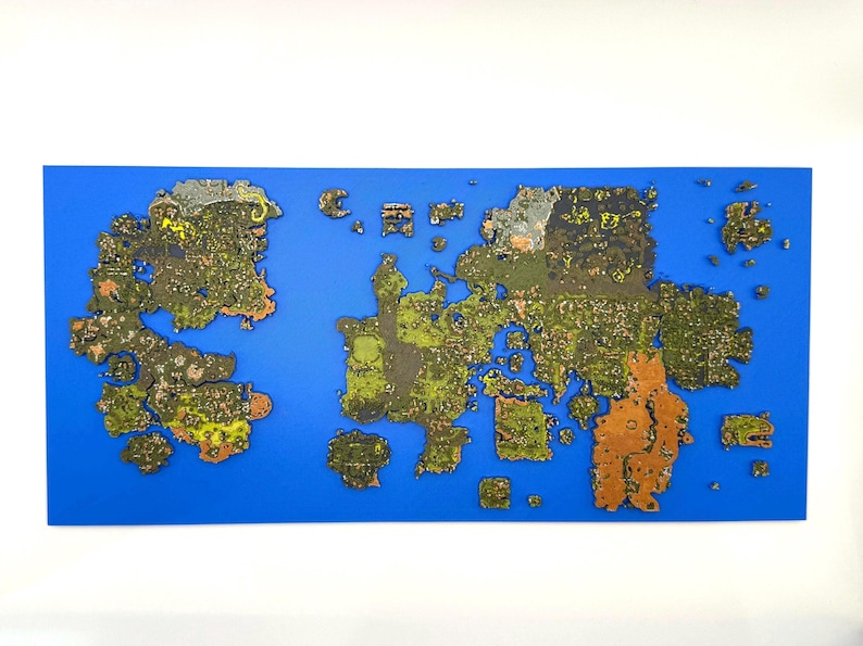 OSRS 3D Gielinor World Map | Old School Runescape Pixel Art 3D Printed ...