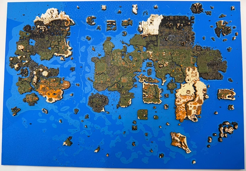 OSRS 3D Gielinor World Map V2 Sailing | Old School Runescape Pixel Art ...