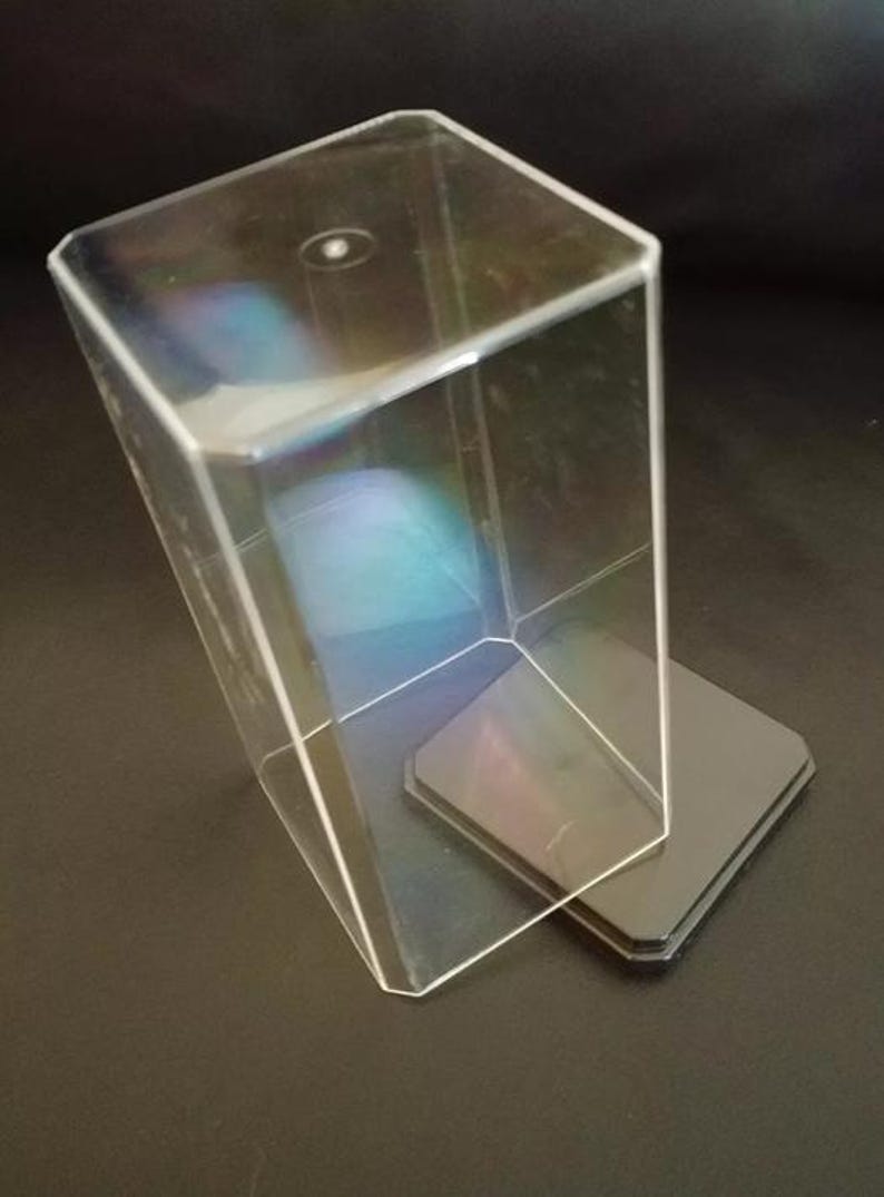 Mini Display Case With Base Clear Dustproof Show Box for Collectibles ...