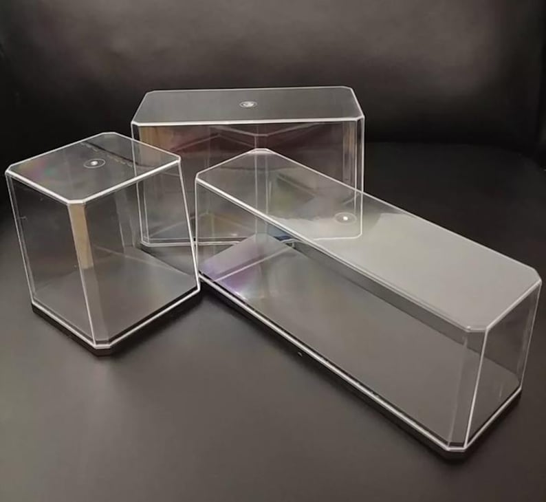 Mini Display Case With Base Clear Dustproof Show Box for Collectibles ...