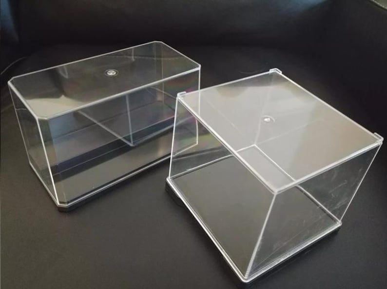 Mini Display Case With Base Clear Dustproof Show Box for Collectibles ...