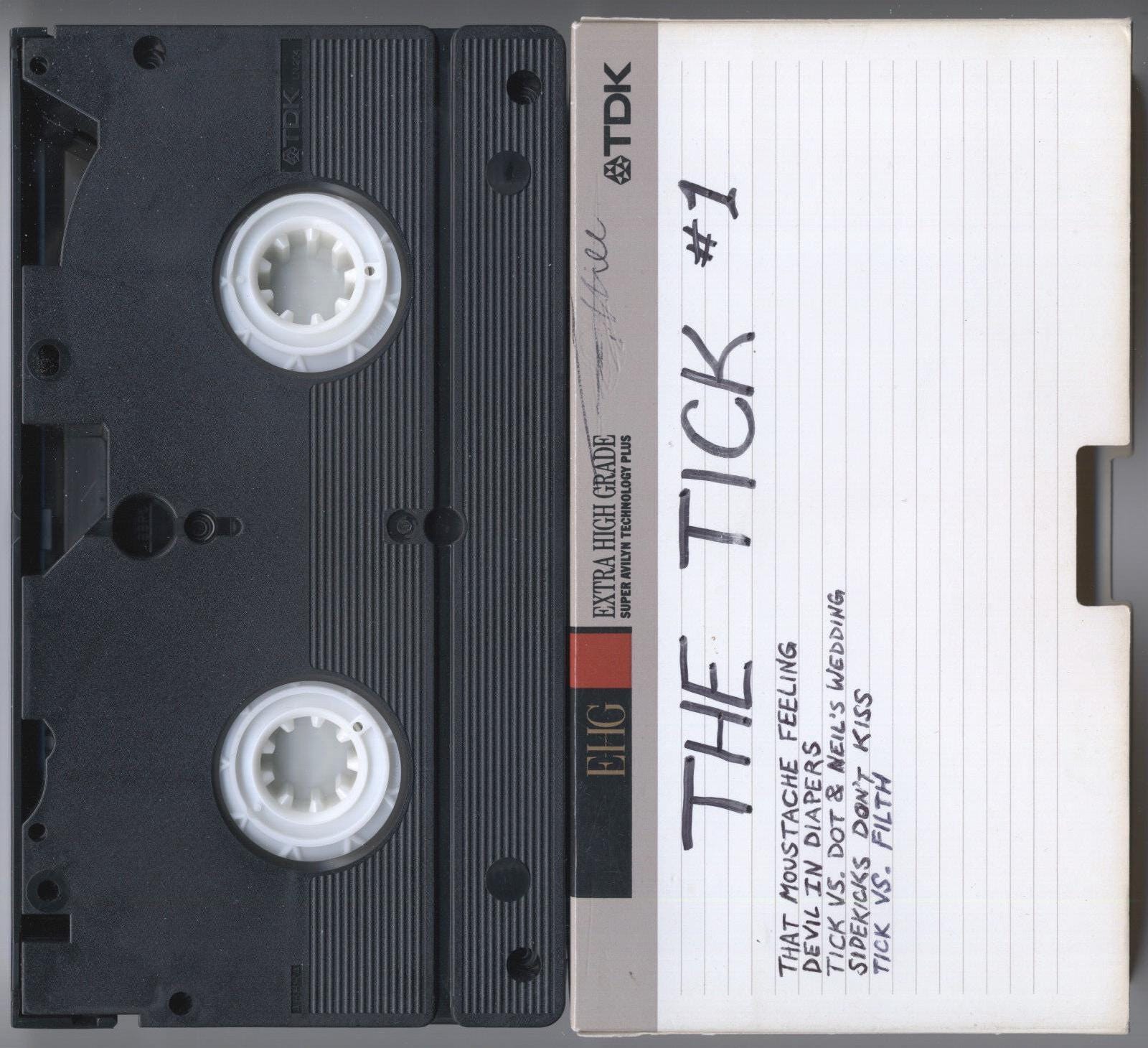 Vintage Used TDK VHS Videocassette T120 the Tick Episodes 90's ...
