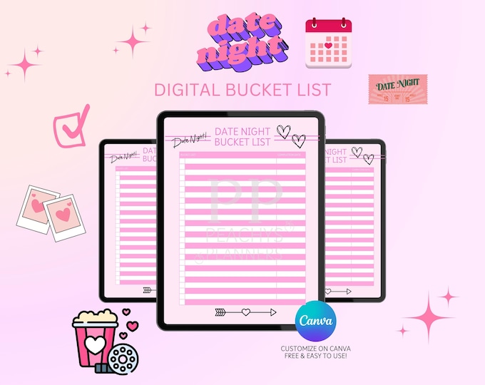 50 Date Bucket List Printable Bucket List Date Ideas Couple Goals Date ...