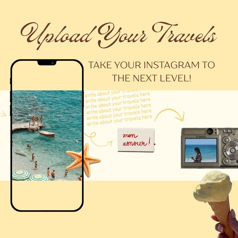 Instagram Carousel Template – Travel Theme, Canva Editable (digital ...