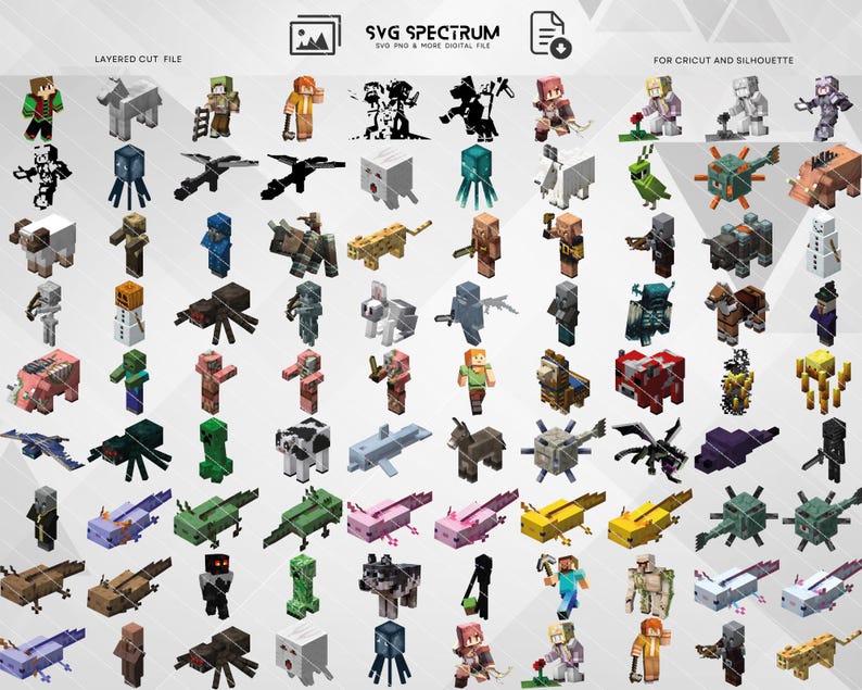 Minec.raft SVG PNG EPS Files Bundle, Minec.raft Layered Files, Minec ...