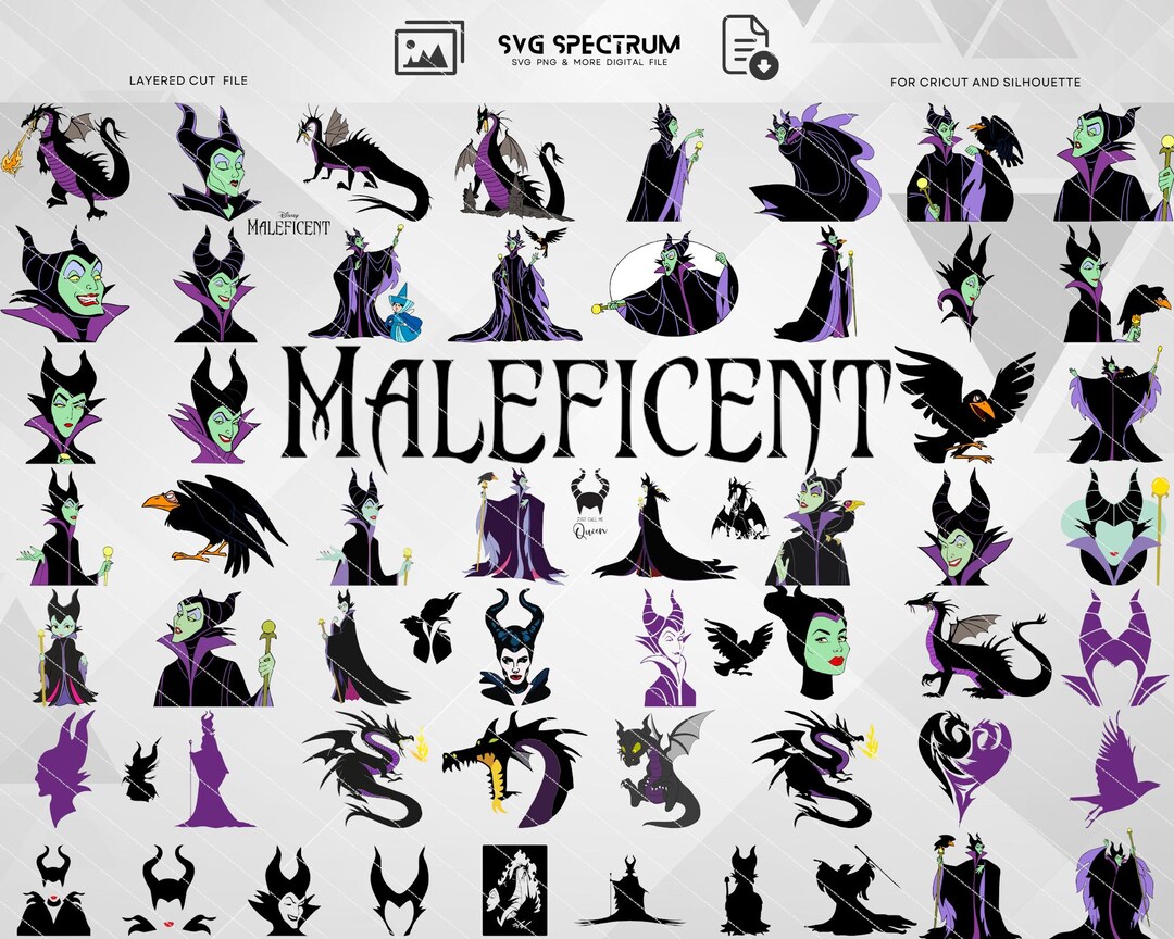 Malefic.ent SVG PNG EPS Files Bundle, Malefic.ent Layered Files ...