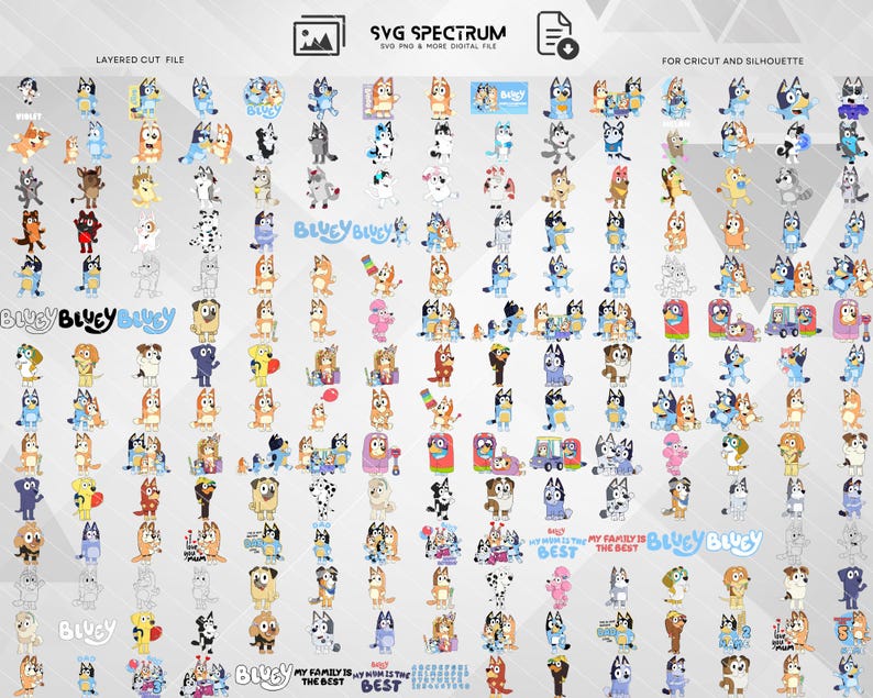 Mega Blu.ey SVG PNG EPS Files Bundle, Blu.ey Layered Files, Blu.ey ...