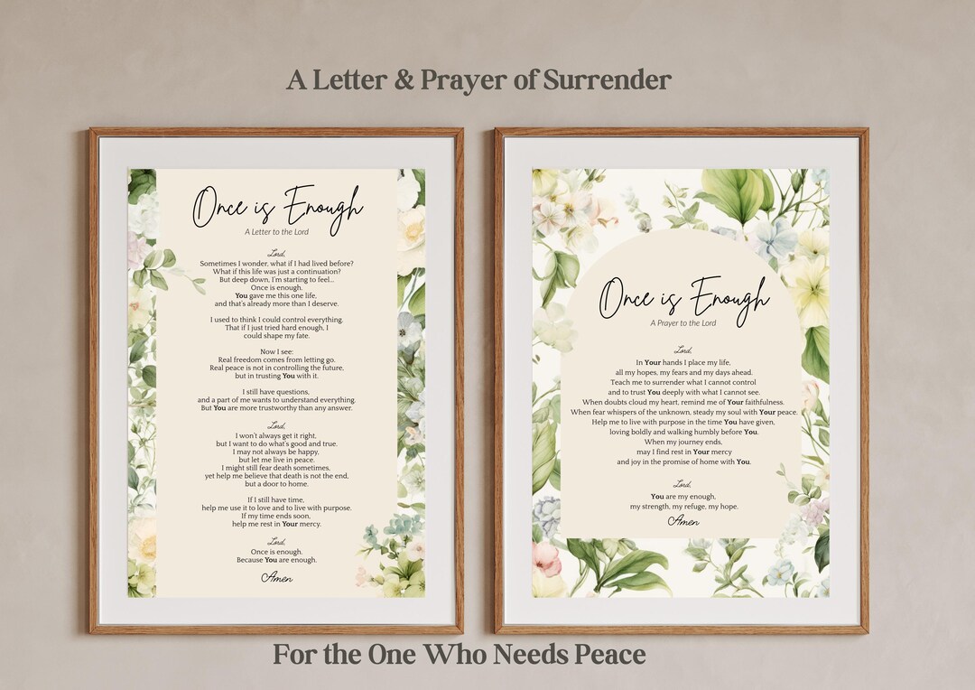 Floral Christian Prayer Letter Art Print: Spiritual Encouragement ...