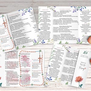 Rosary Guide Printable, Gatefold Prayer Card PDF, How to Pray the ...