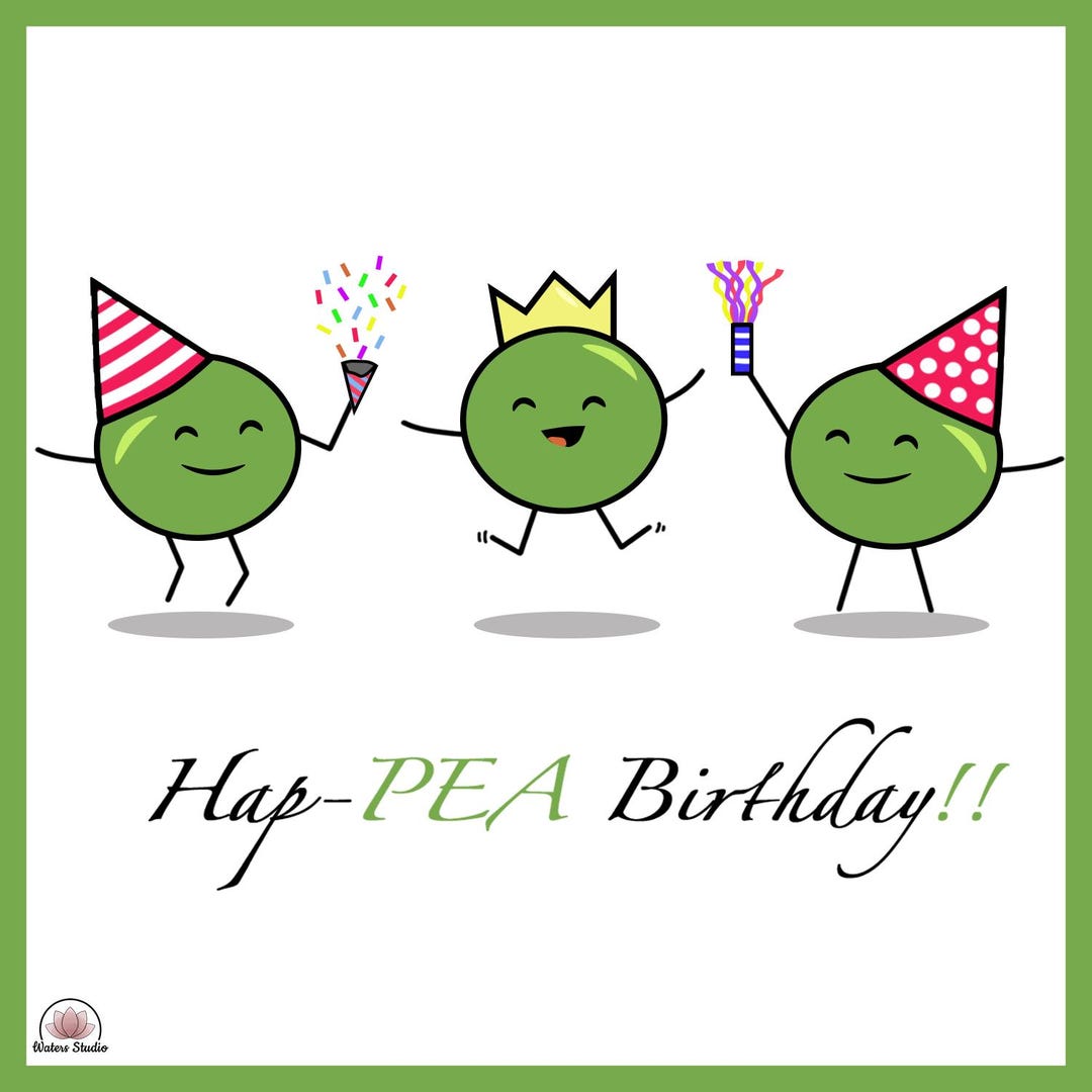 Hap-pea Birthday! Card - Etsy