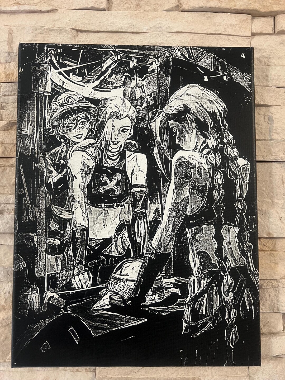 Laser Engraving PNG File Arcane Jinx Miroir1 Monochrome Manga Artistic ...