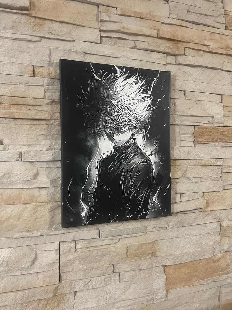 Laser Engraving PNG File Killua Hunter X Hunter Monochrome Manga Art ...