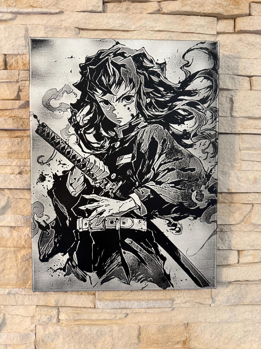 Laser Engraving PNG File - Demon Slayer Muichiro Monochrome Manga Art ...