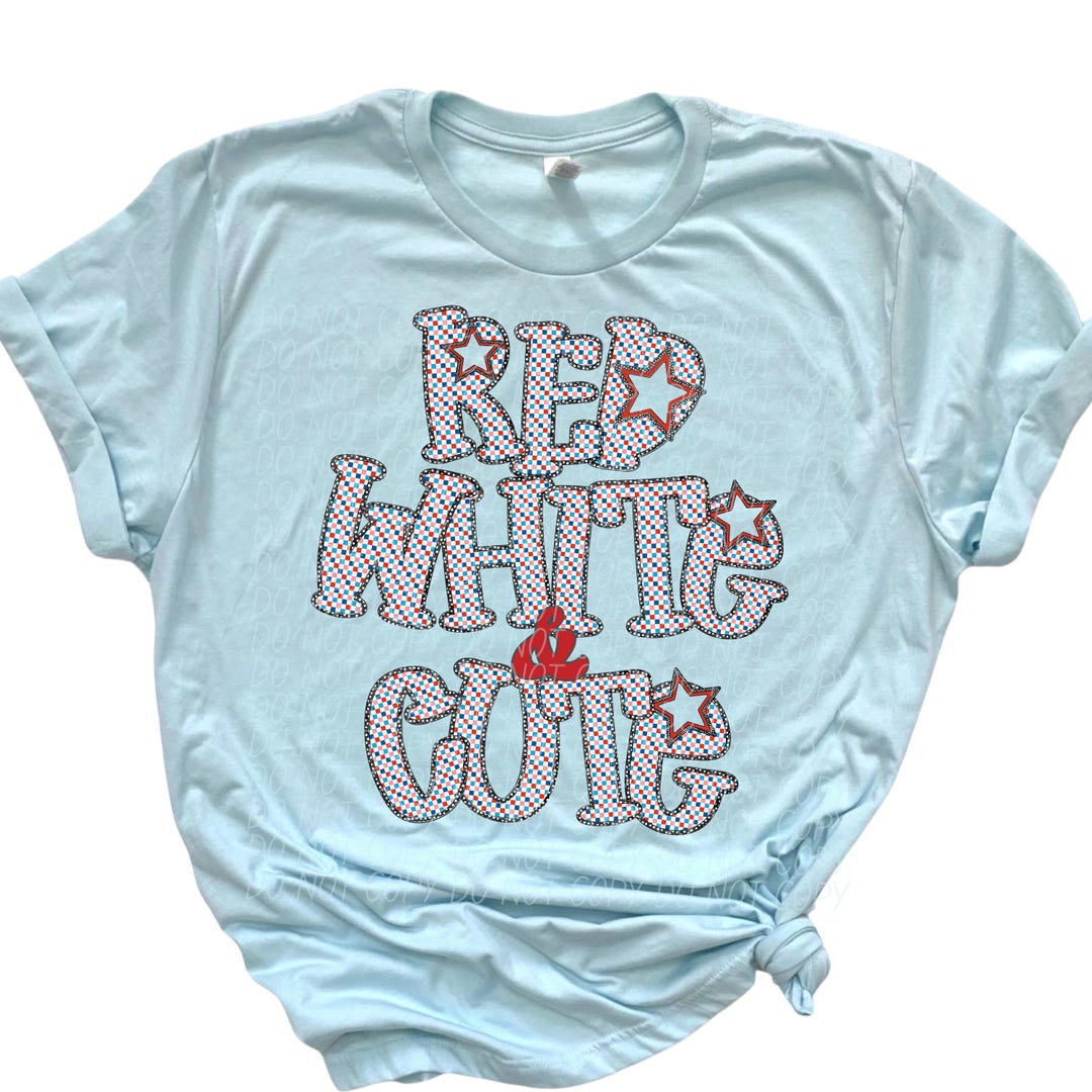 Red White and Cute Transfers, DTF Transfer, T-shirt Heat Transfer ...