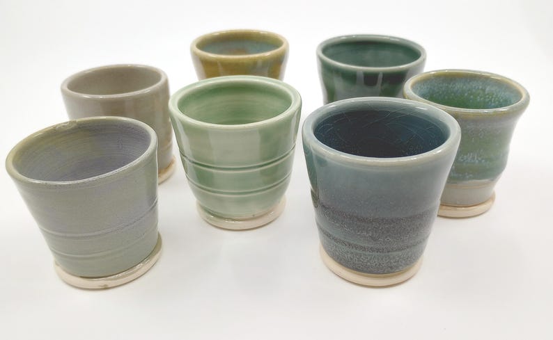 Green Ceramic Shot Glass // Pottery Shot Glass // Handmade Pottery ...