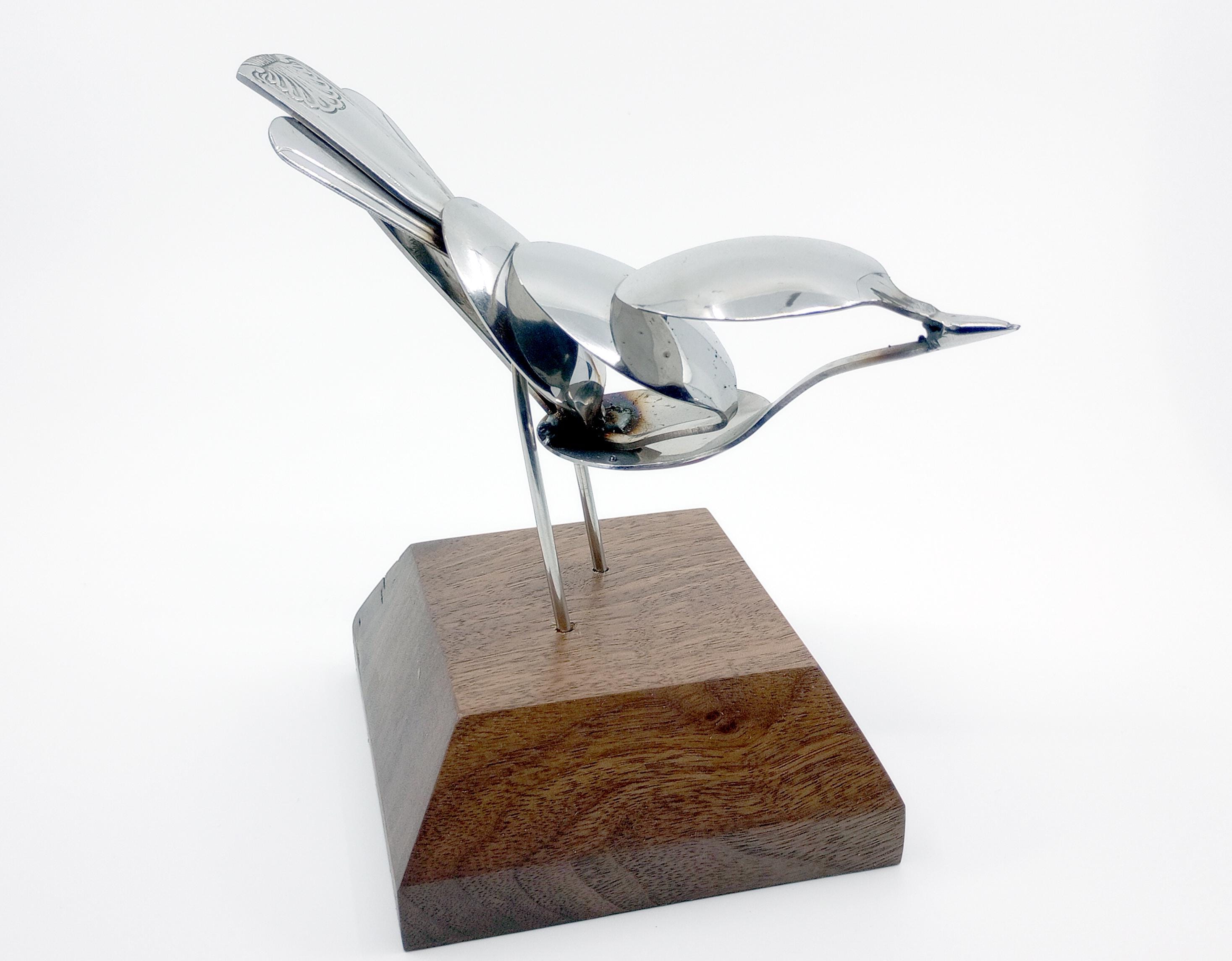 Spoon Bird // Flatware Bird // Metal Bird Sculpture - Etsy