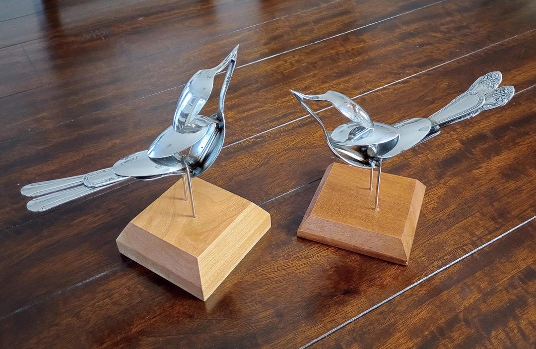 Spoon Bird // Flatware Bird // Metal Bird Sculpture - Etsy