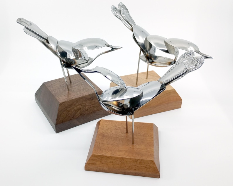 Spoon Bird // Flatware Bird // Metal Bird Sculpture - Etsy