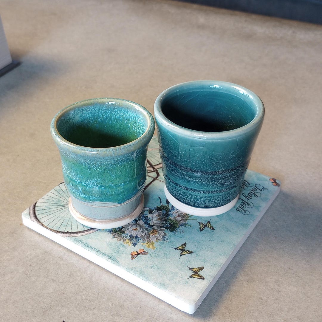 Green Ceramic Shot Glass // Pottery Shot Glass // Handmade Pottery ...