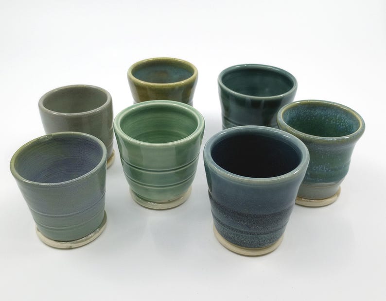 Green Ceramic Shot Glass // Pottery Shot Glass // Handmade Pottery ...