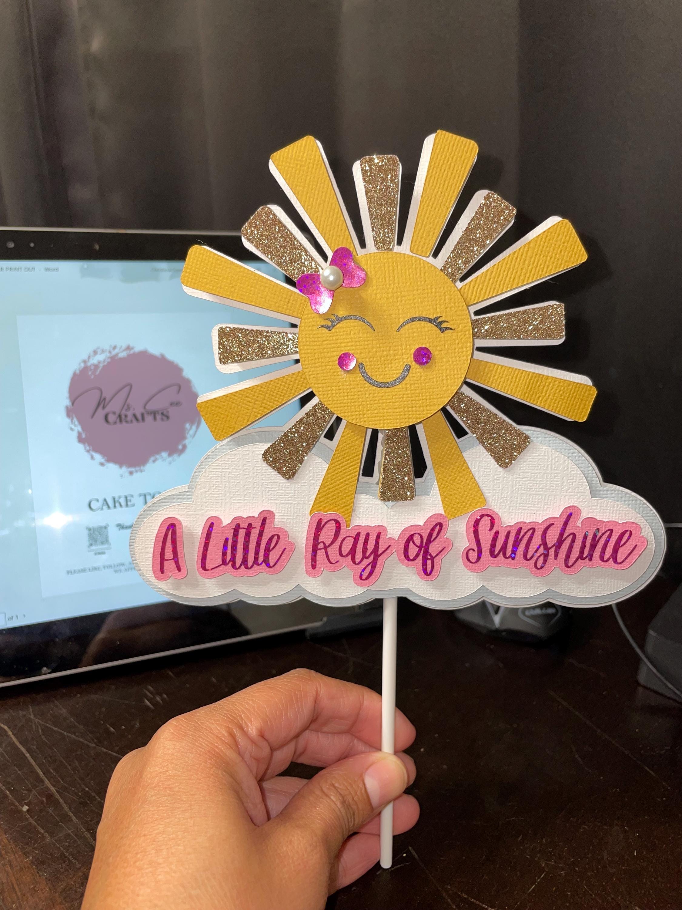 Ray of Sunshine Cake Topper: Glitter Birthday Party Decor - Etsy