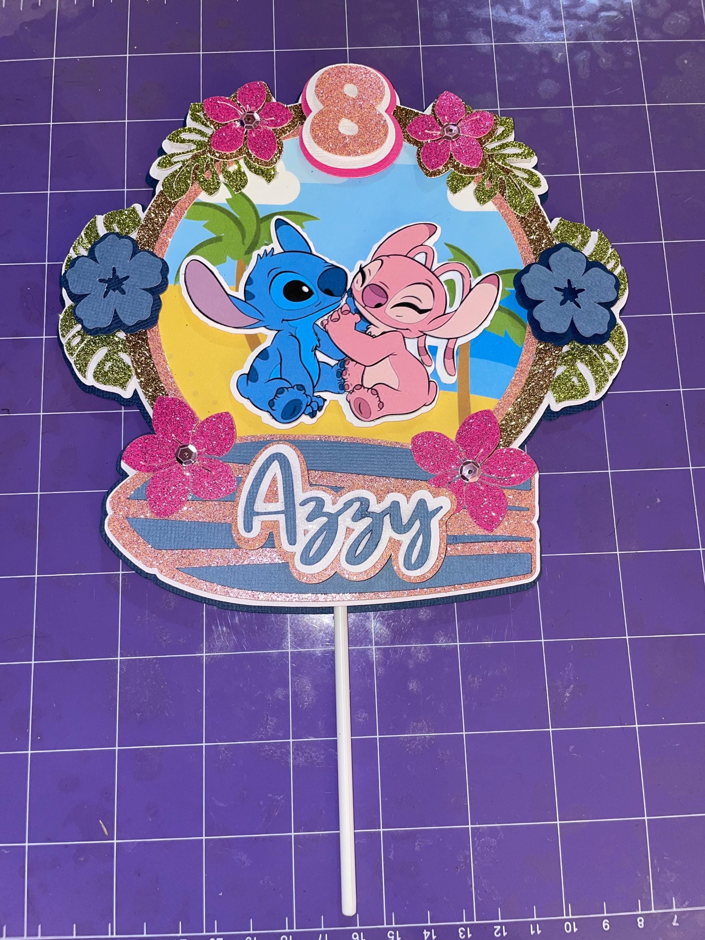 Stitch & Angel Cake Topper, Stitch and Angel Party, Stitch Birthday ...