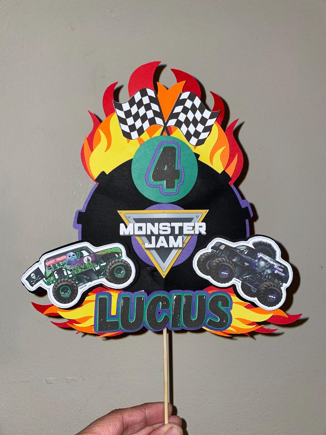 Monster Jam Cake Topper, Monster Jam Party, Monster Jam Birthday Cake ...