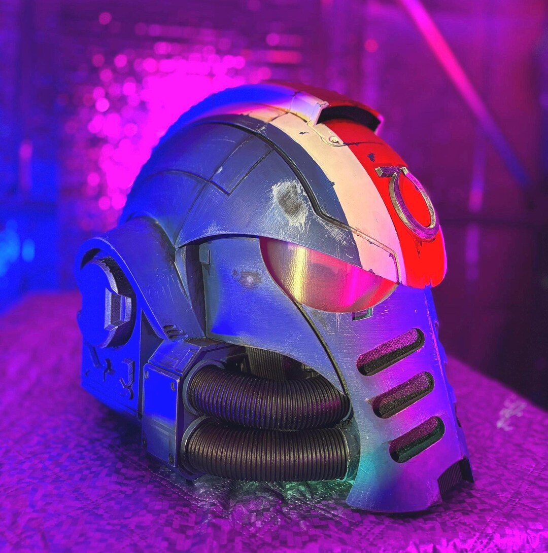 Space Marine W40K Custom Painted or Sculpted Helmet for Cosplay and ...