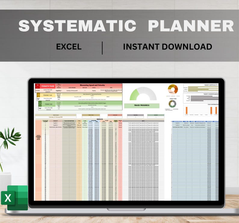 University Student Planner Tracker, Excel Spreadsheet, Study Planner ...