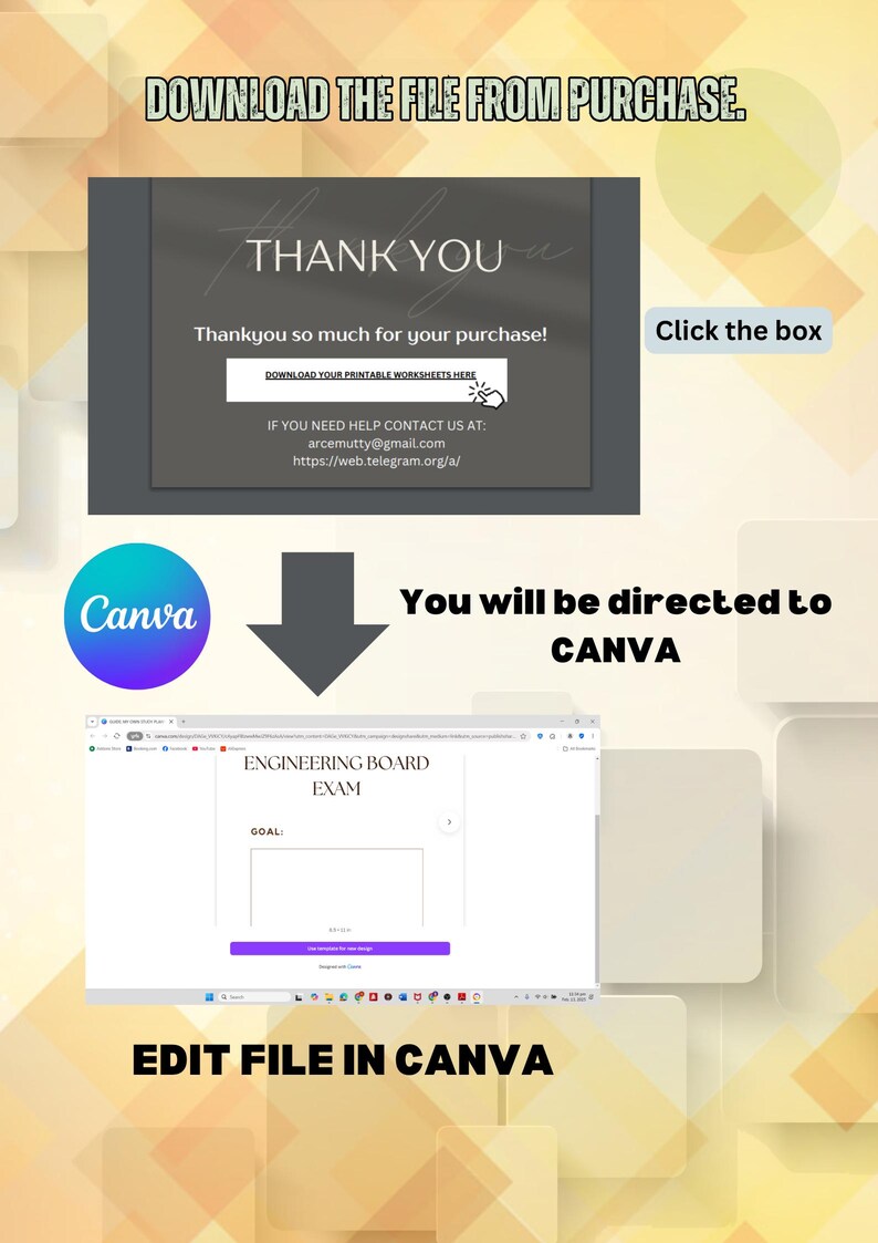 Study Tracker Excel for Engineering, Study Planner, Canva Template ...