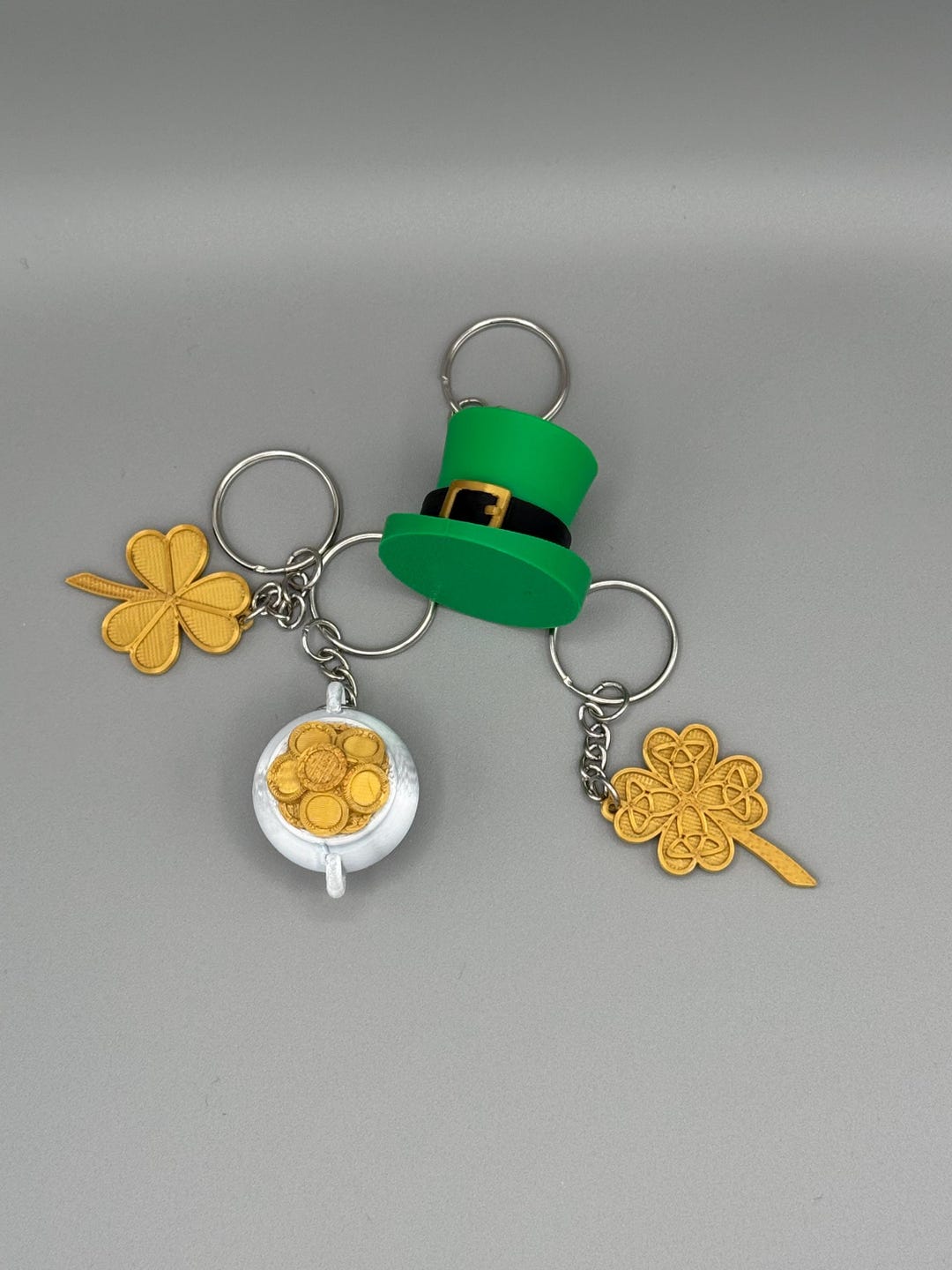 St Patricks Day Keychain 3D Printed Pack of 4 - Etsy