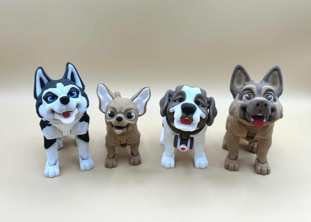 Mini Dog Figurine – Collectible Husky, German Shepherd, St Bernard ...