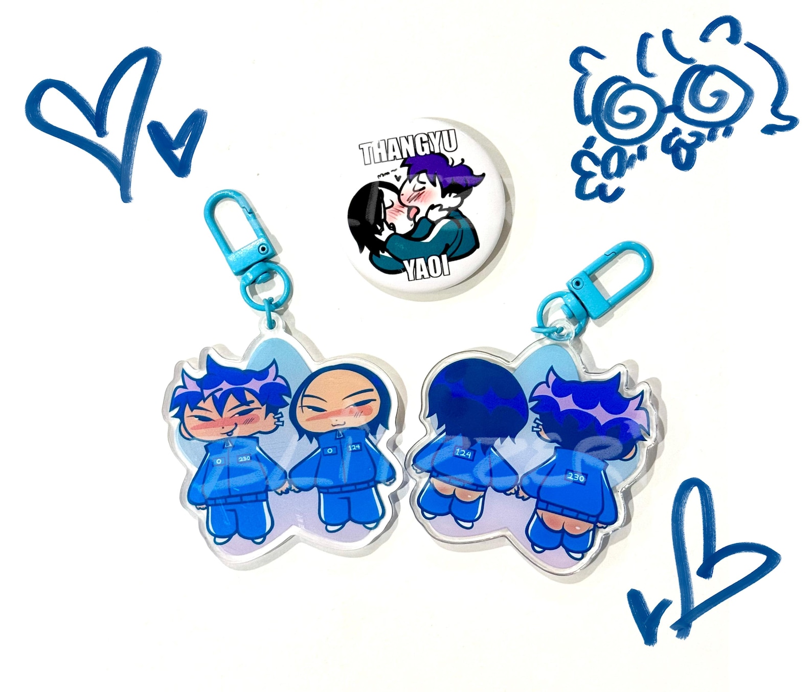 Thangyu Keychain and Yaoi Button!! - Etsy