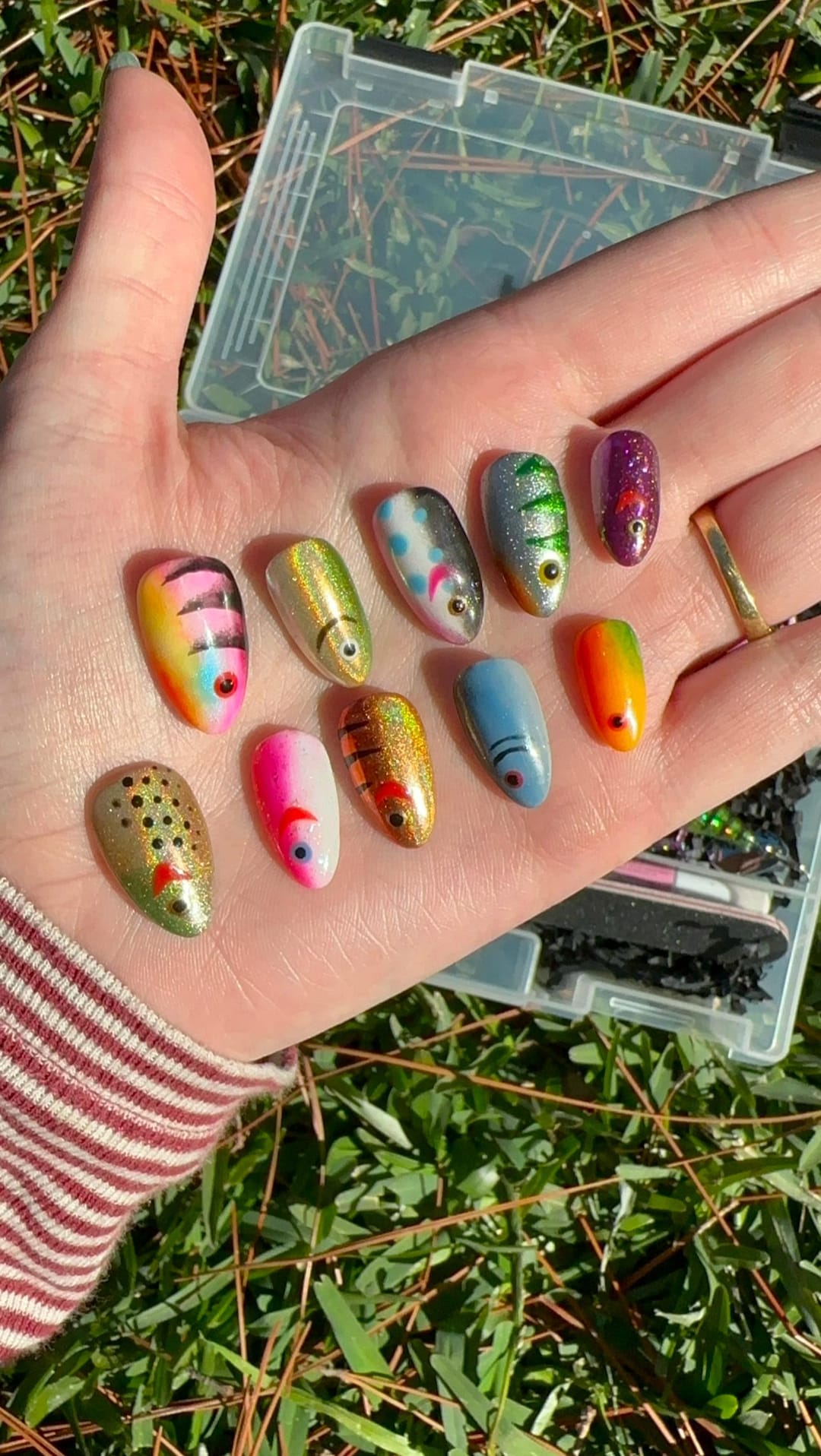 Custom Fishing Lures Press on Nail Set - Etsy