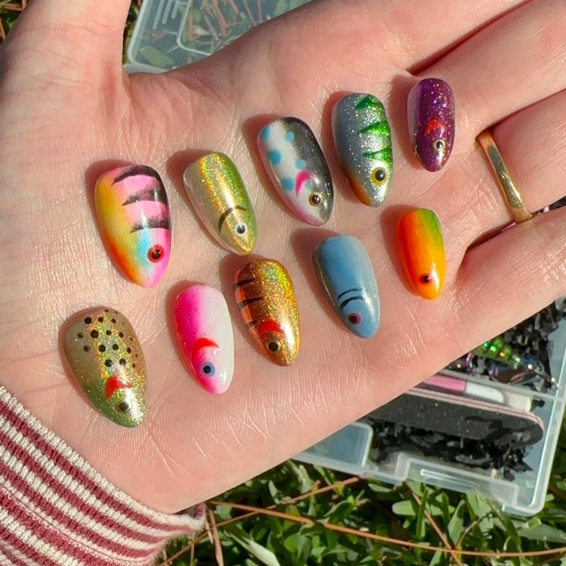 Fishing Lure Nails - Etsy
