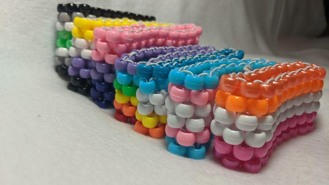 Assorted Pride Kandi Cuff Lgbtqia+ Pony Bead Bracelet Queer Gift ...