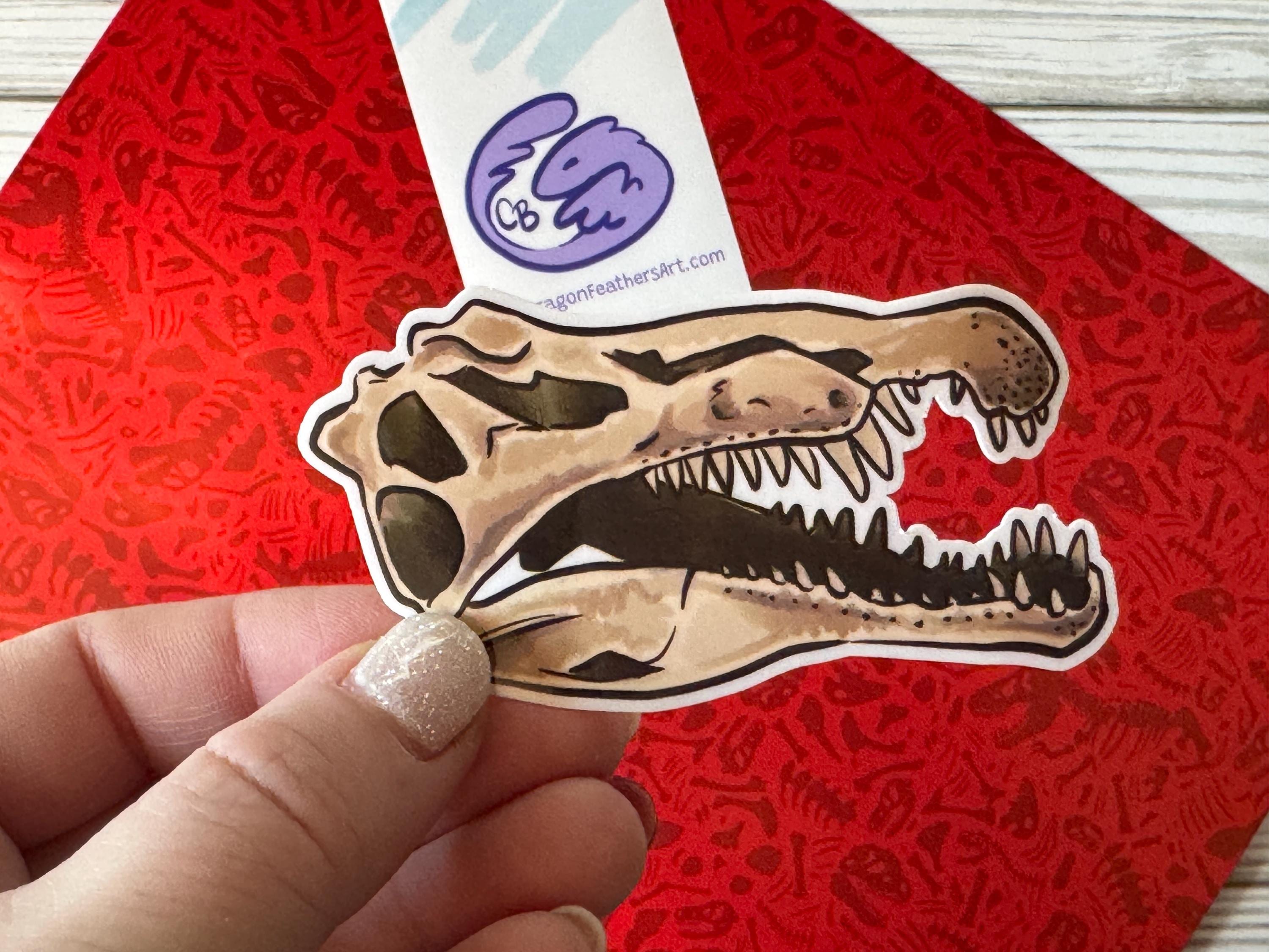 Dinosaur Skull Sticker - Spinosaurus - Etsy