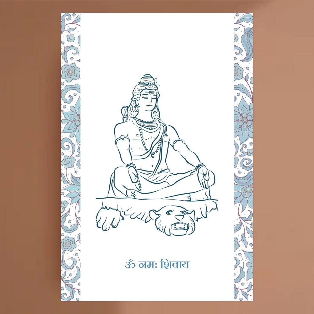 Shiva Prayer-poster-digital Wall Art-sanskrit-spiritual-yoga-hindu ...