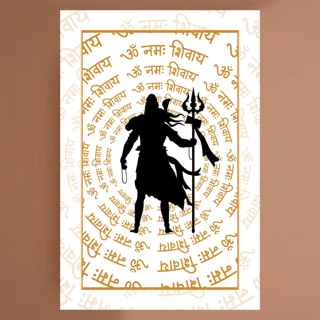 Shiva Prayer-poster-digital Wall Art-sanskrit-spiritual-yoga-hindu ...