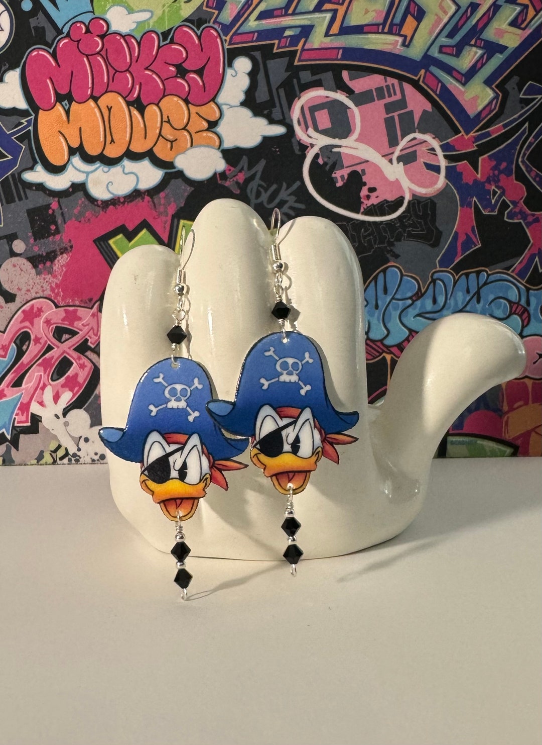 Donald Duck Pirate Dangle Earrings - Etsy