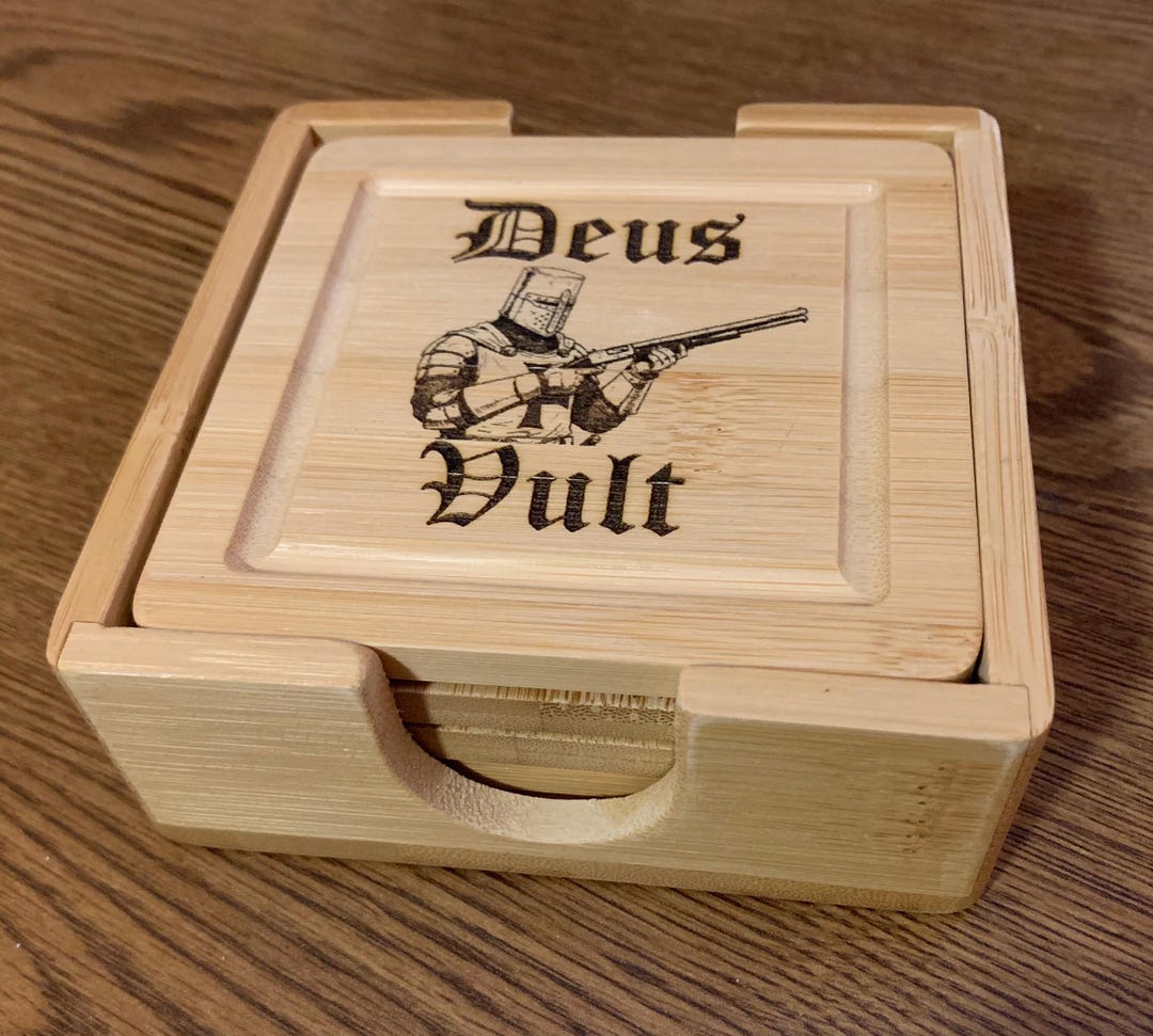100% Historically Accurate Crusader Coasters, Laser Engraved Bamboo ...