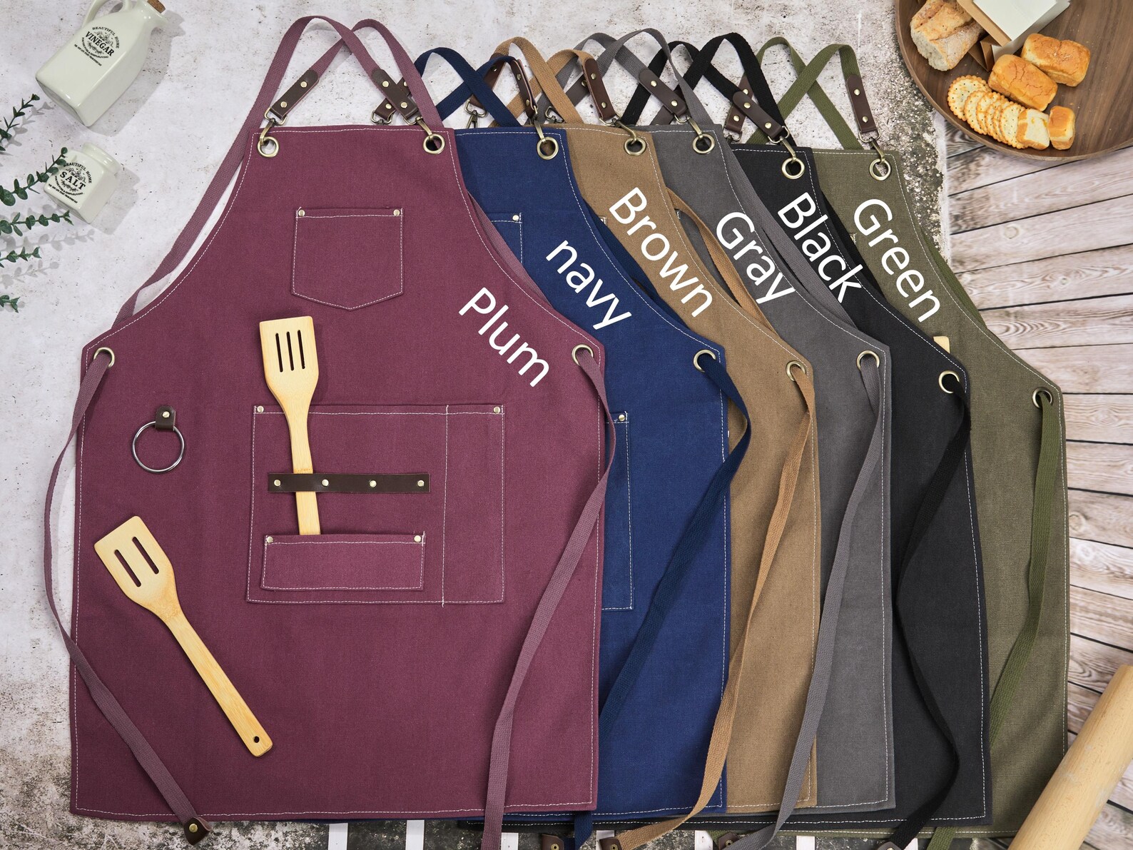 Canvas Workshop Apron With Pockets,custom Gift for Him,personalized Bar ...