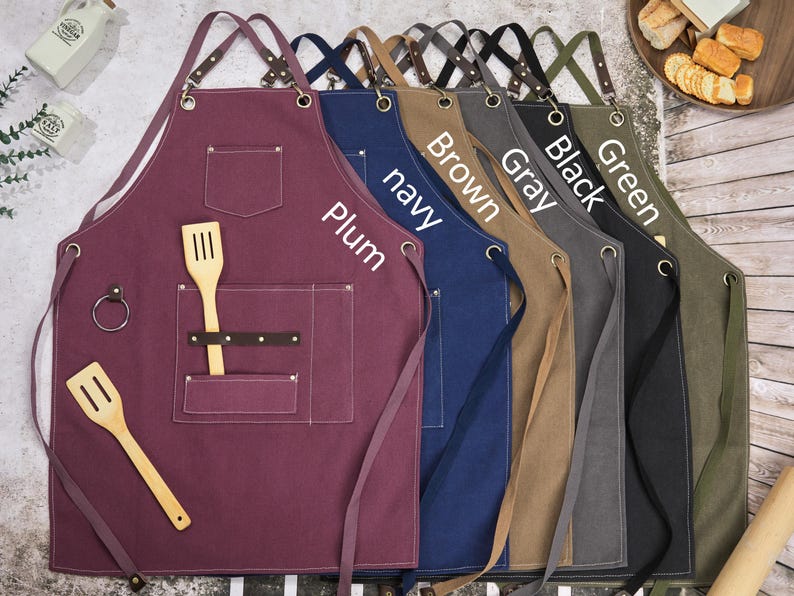 Canvas Workshop Apron With Pockets,custom Gift for Him,personalized Bar ...