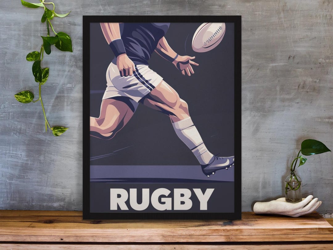 Rugby Digital Wall Art, Sport Themed Print, Wall Art Décor, Rugby Fan ...