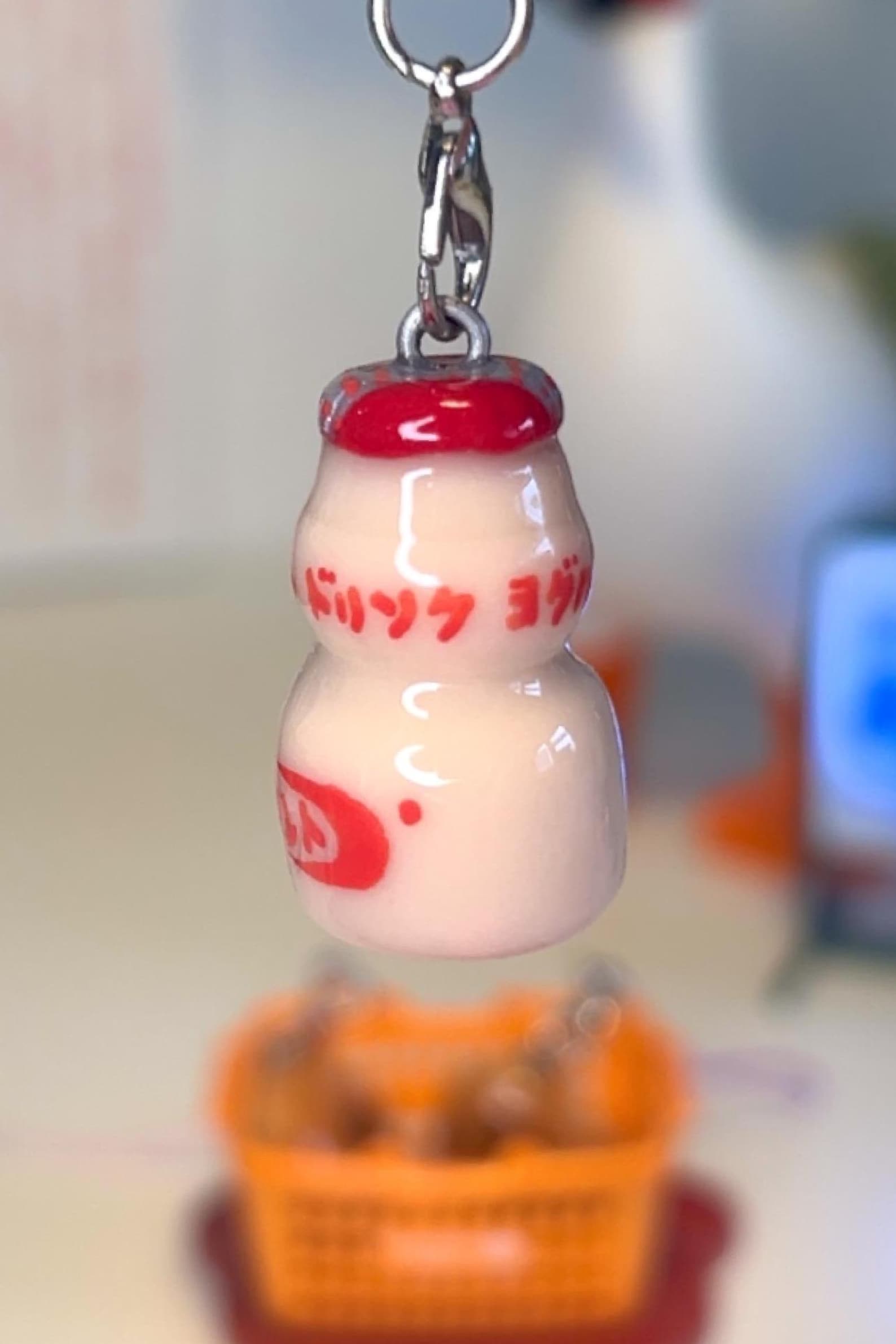 Japanese Snack Inspired Yakult Bottle Phone Charm Handmade Polymer Clay ...